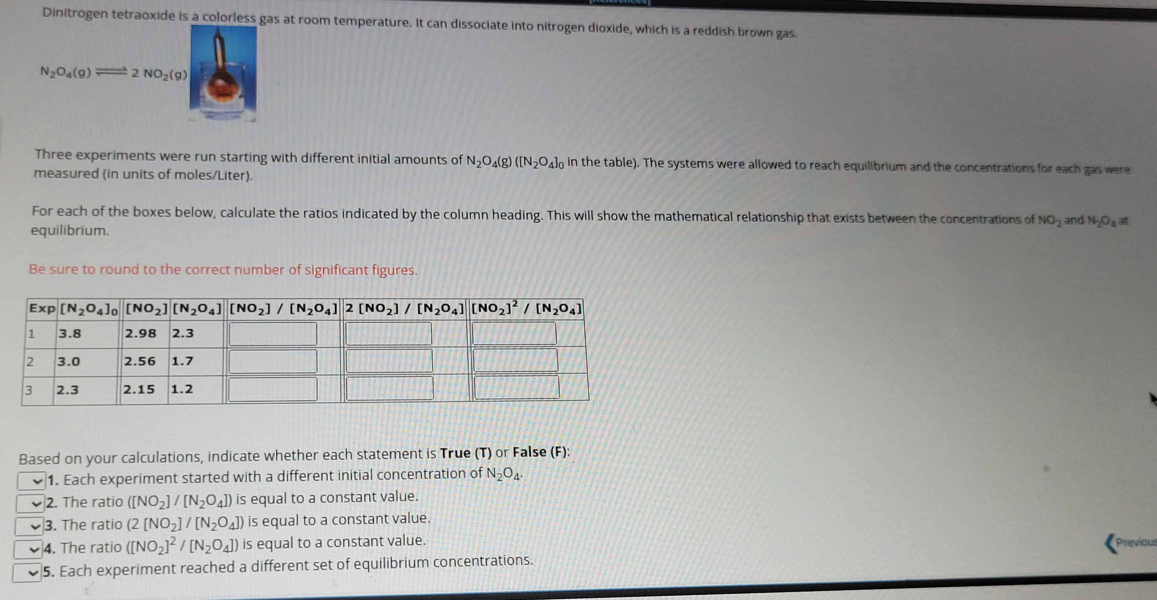 Solved Three experiments were run starting with different | Chegg.com
