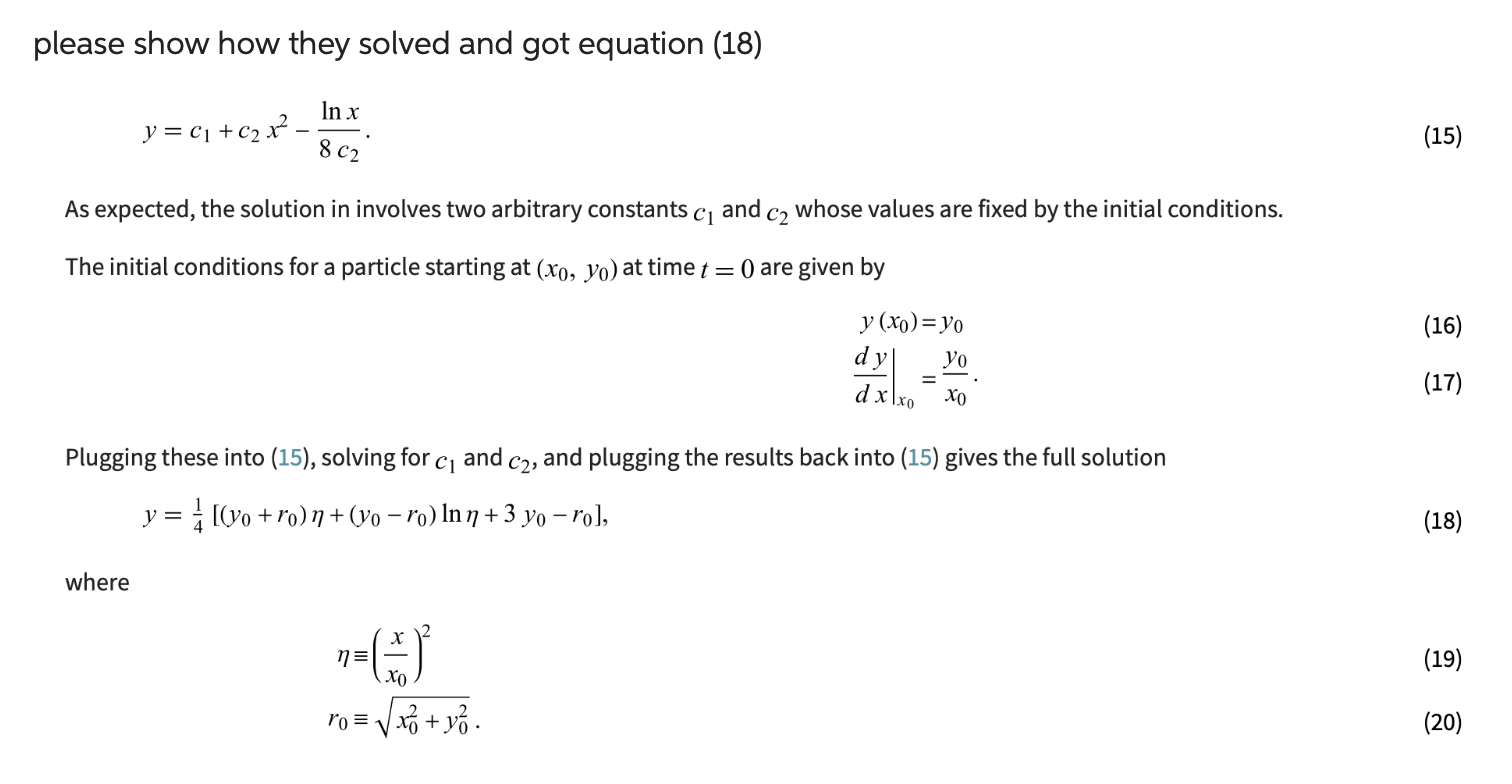 Solved please show how they solved and got equation (18) | Chegg.com