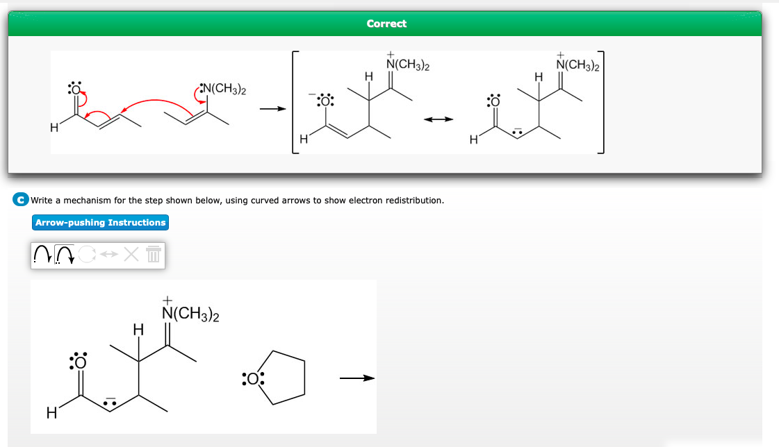 Solved Correct N(CH3)2 N(CH3)2 Born 12V ON(CH3)2 :o: H H | Chegg.com