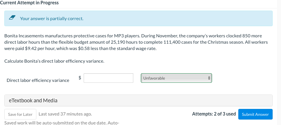Solved Current Attempt in Progress Your answer is partially | Chegg.com