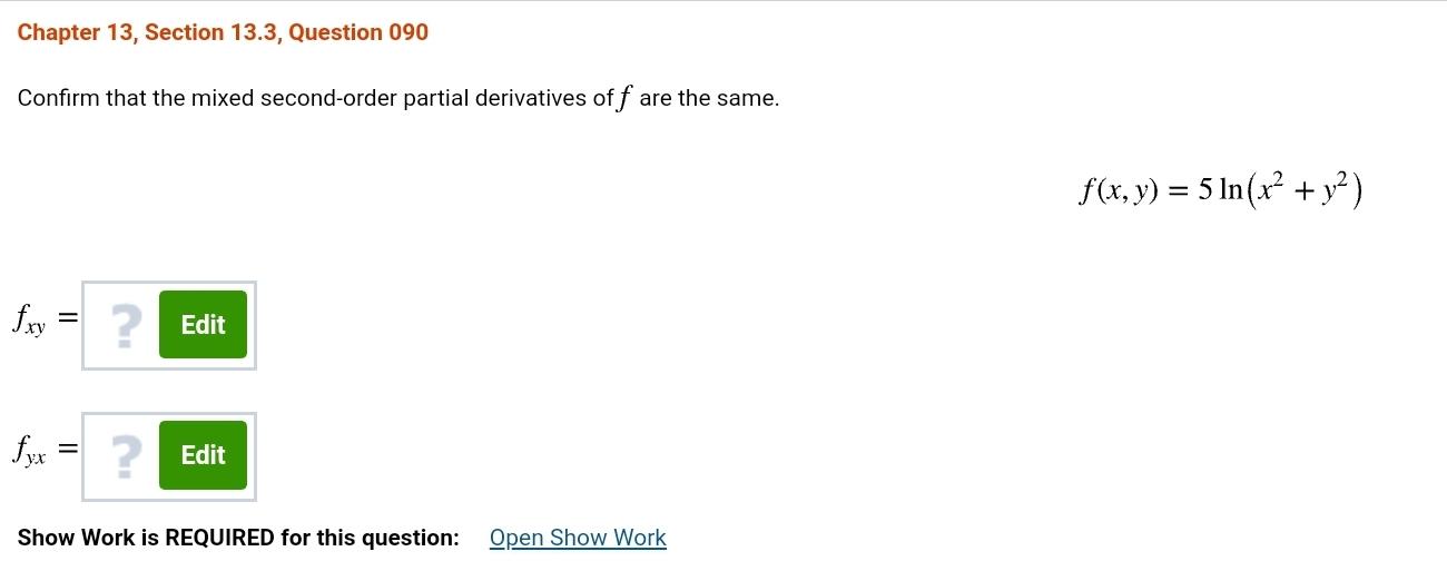 Solved Chapter 13, Section 13.1, Question 018 Letf (x, y, z) | Chegg.com
