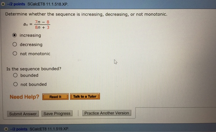 Solved Determine Whether The Sequence Is Increasing