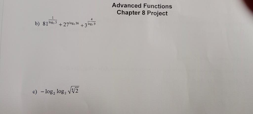 Solved pls only use grade 12 advanced function and do not | Chegg.com
