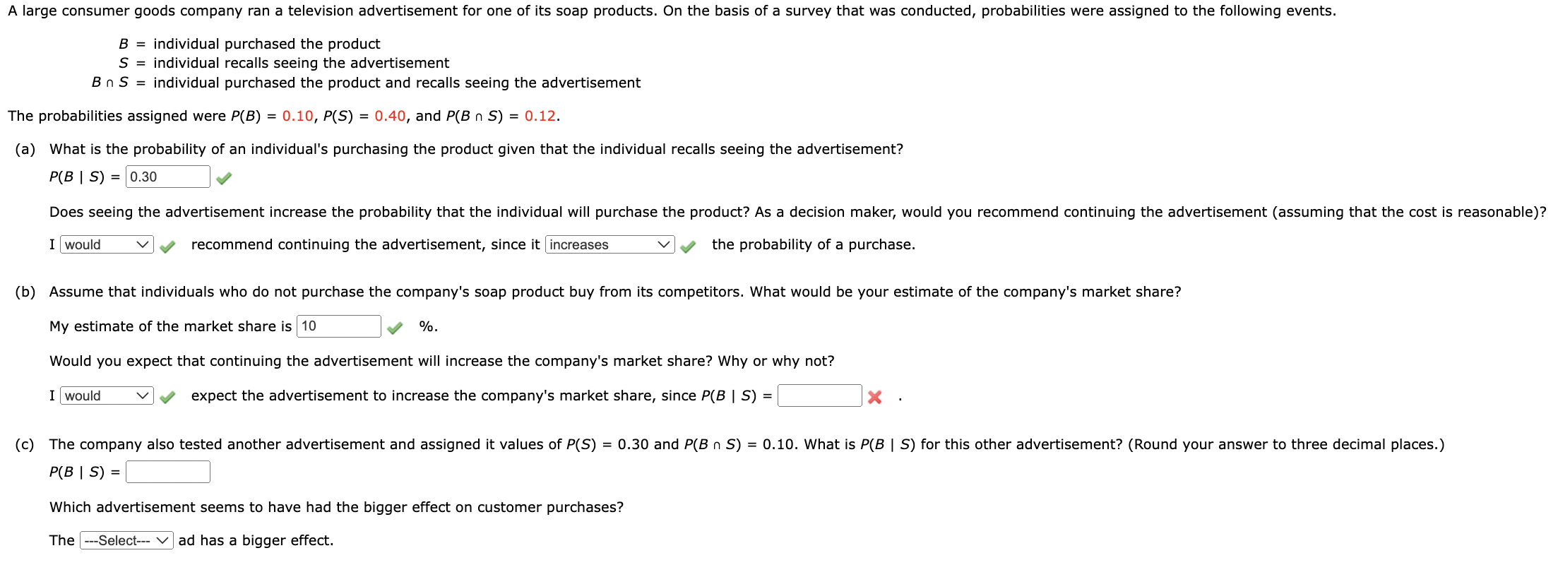 Solved B= individual purchased the product S= individual | Chegg.com