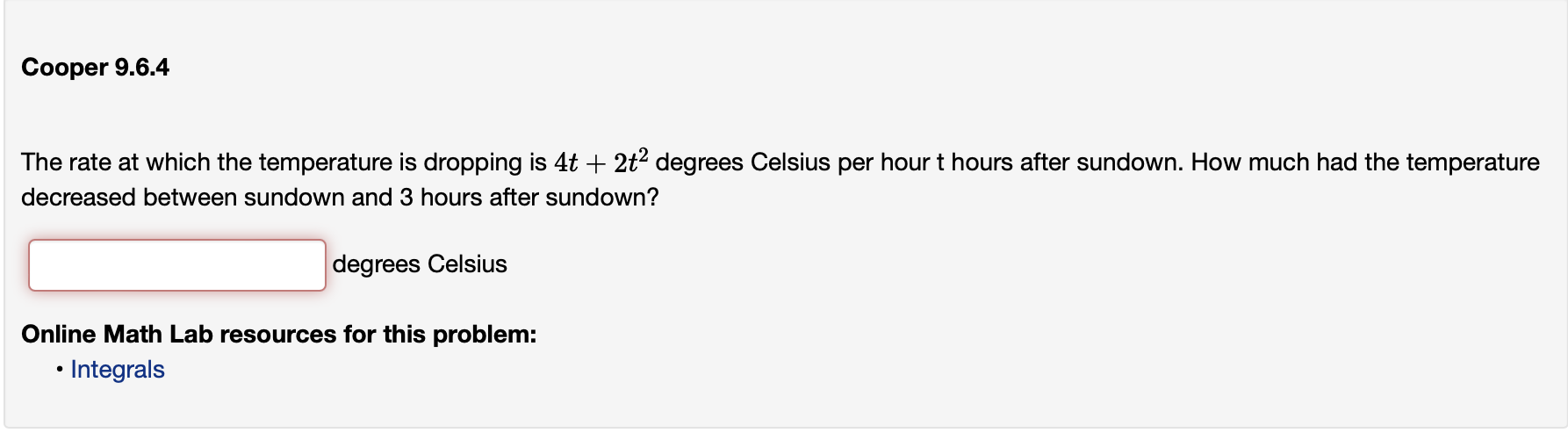 Solved The rate at which the temperature is dropping is | Chegg.com