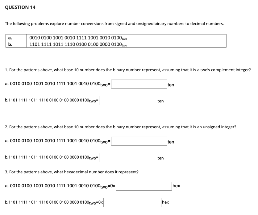 Solved Question 14 The Following Problems Explore Number 
