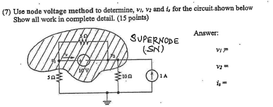 Solved (5) For the network shown below, use voltage divider | Chegg.com