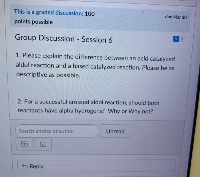Solved This is a graded discussion: 100 due Mar 30 points | Chegg.com