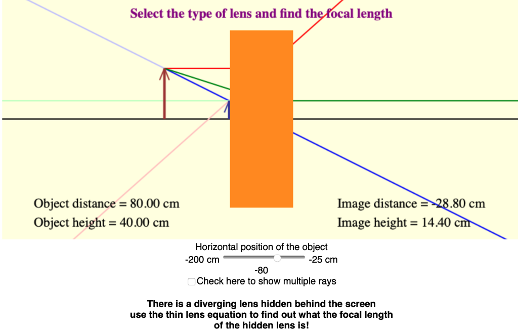 Solved 18.Using the same Converging Lens, set and keep the | Chegg.com