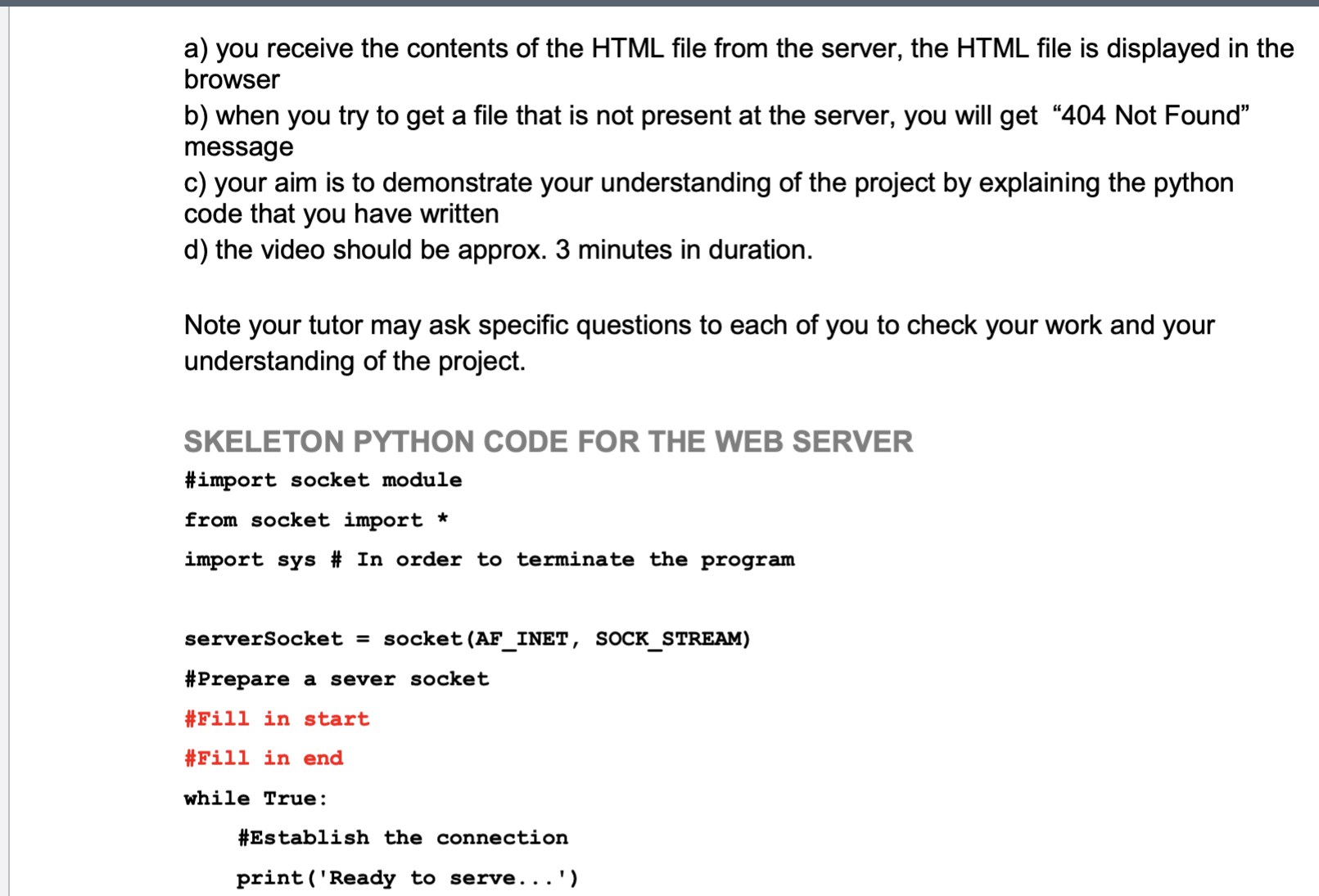 Solved \#Establish the connection print ('Ready to | Chegg.com