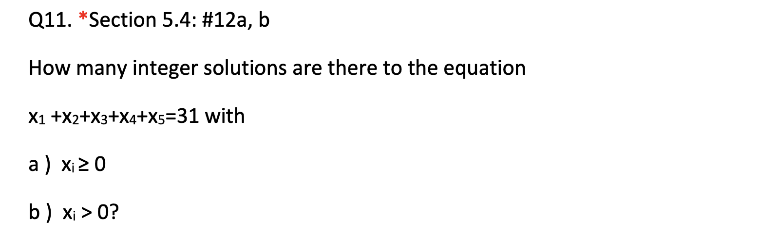 Solved How many integer solutions are there to the equation | Chegg.com