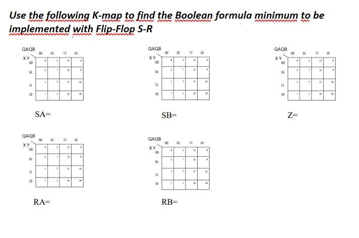Solved Complete this example-using flip-flop S-RUse the | Chegg.com