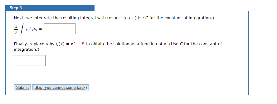 Solved Step 5 Next, we integrate the resulting integral with | Chegg.com
