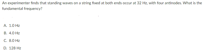 Solved An experimenter finds that standing waves on a string | Chegg.com
