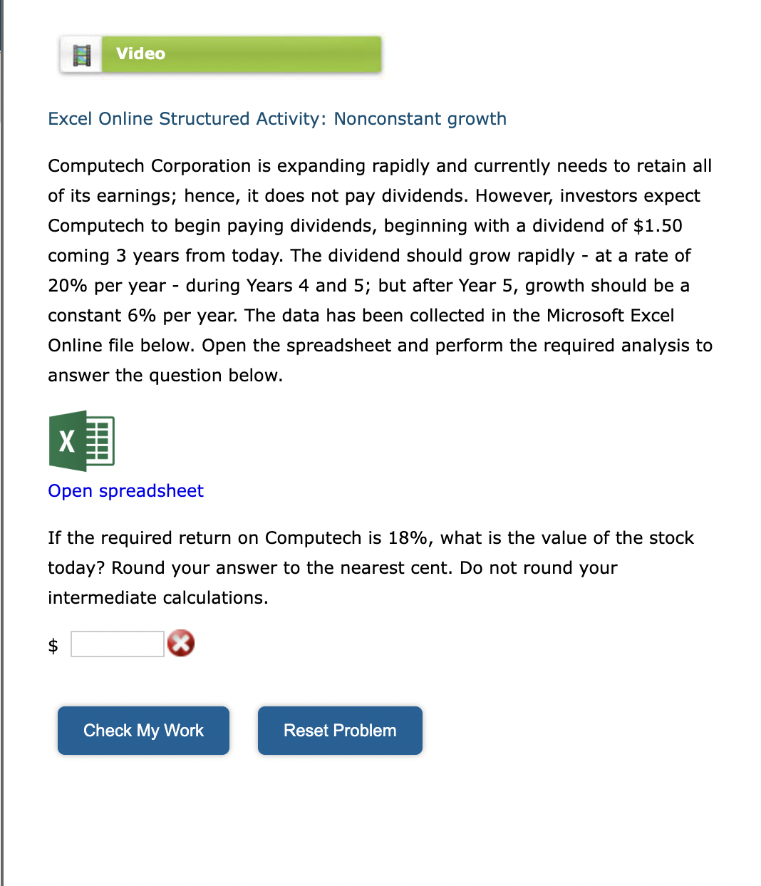 Solved Excel Online Structured Activity: Nonconstant | Chegg.com