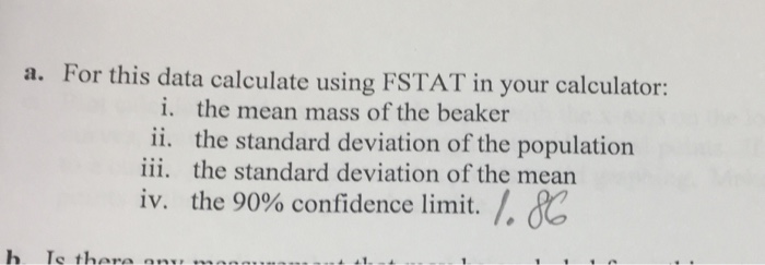 Solved a. For this data calculate using FSTAT in your | Chegg.com
