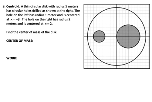 Solved 9. Centroid. A thin circular disk with radius 5 | Chegg.com