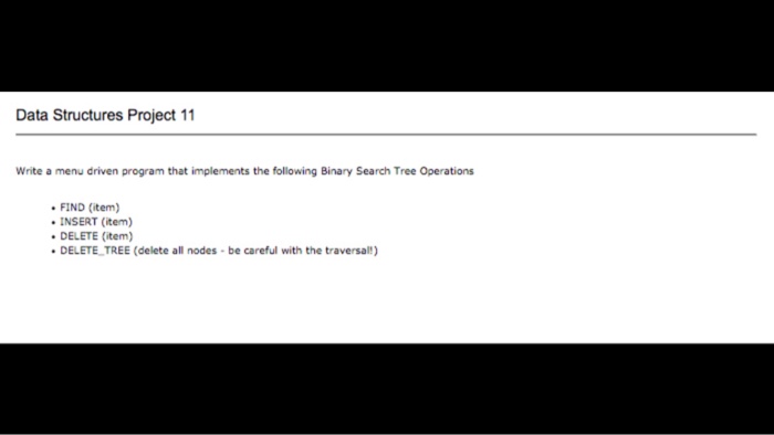 Solved Write A Menu Driven Program That Implements The