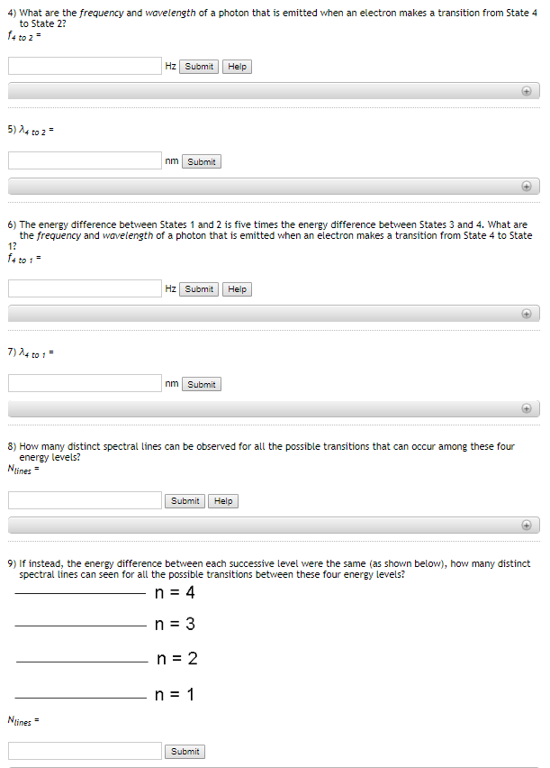 Solved Homework: Light Waves, Emission And Quanta Deadline: | Chegg.com