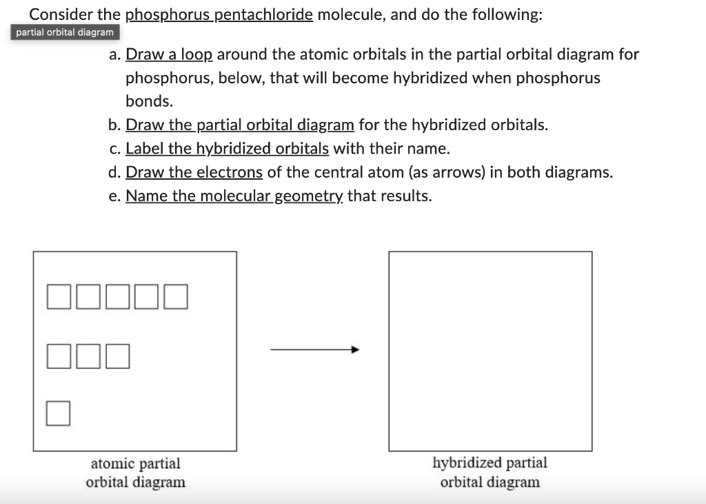 Solved Consider the phosphorus pentachloride molecule, and | Chegg.com