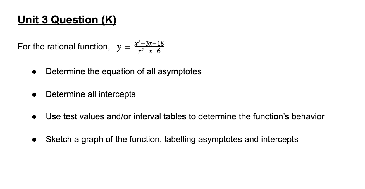 Solved Grade 12 Advanced Functions Rational Functions Show