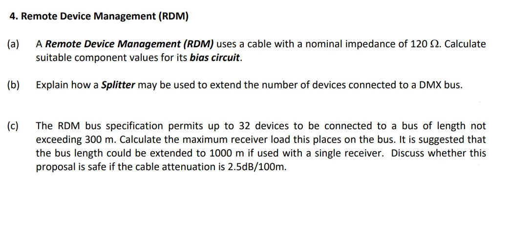 4. Remote Device Management (RDM) (a) A Remote Device | Chegg.com