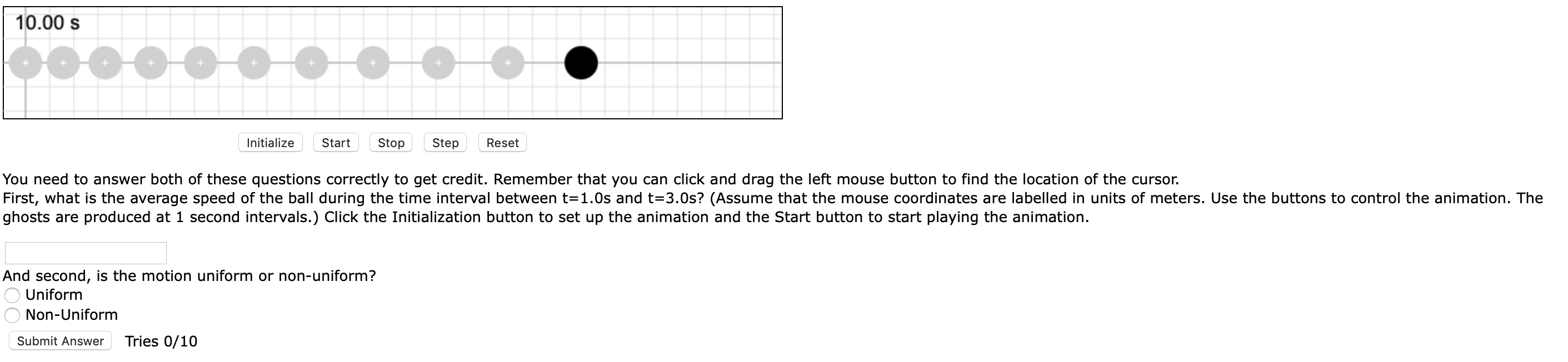 Solved 10.00 s Initialize Start Stop Step Reset You need to | Chegg.com