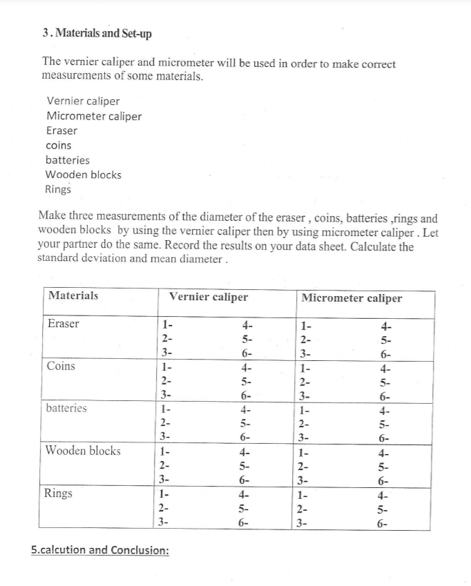 Solved Experiment No. 1 Measurement of Length Micrometer and | Chegg.com