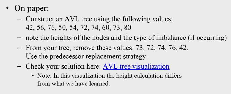 Solved . On paper: Construct an AVL tree using the following | Chegg.com
