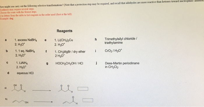 Solved How might you carry out the following selective | Chegg.com