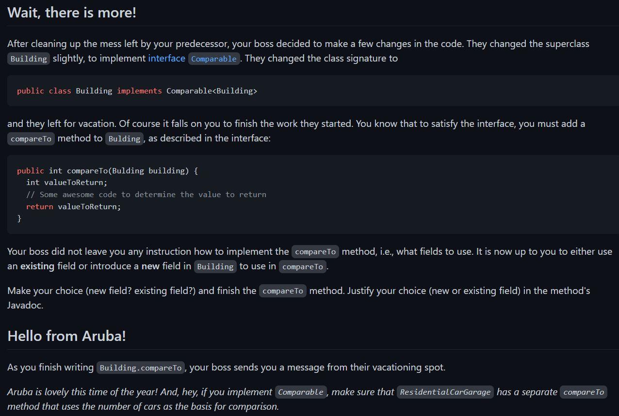 Solved public class Building implements Comparable | Chegg.com