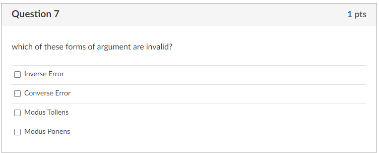 Solved which of these forms of argument are valid Converse | Chegg.com