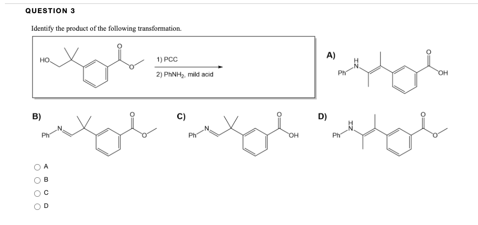 Solved QUESTION 3 Identify the product of the following | Chegg.com