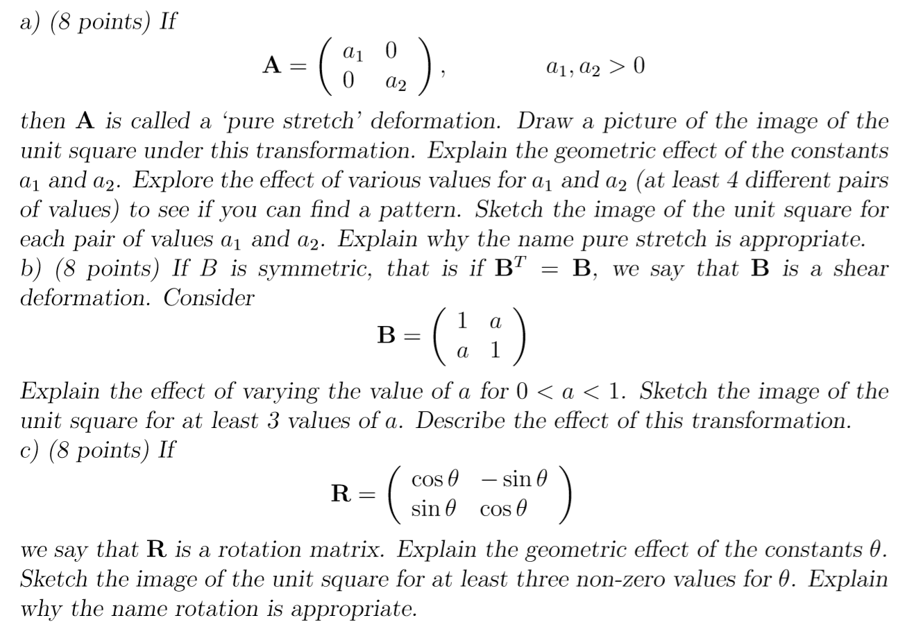 Solved To help visualize the effect of the linear | Chegg.com