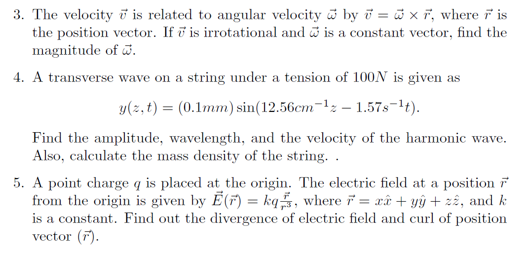 Solved 3. The velocity v is related to angular velocity ω by | Chegg.com
