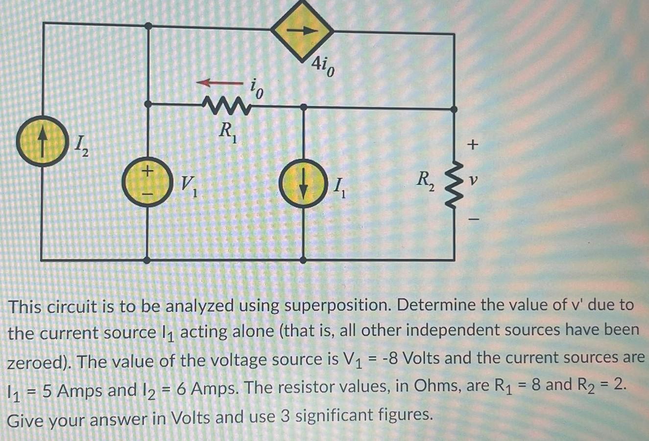Solved This circuit is to be analyzed using superposition. | Chegg.com