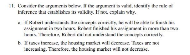 Solved 11. Consider the arguments below. If the argument is | Chegg.com