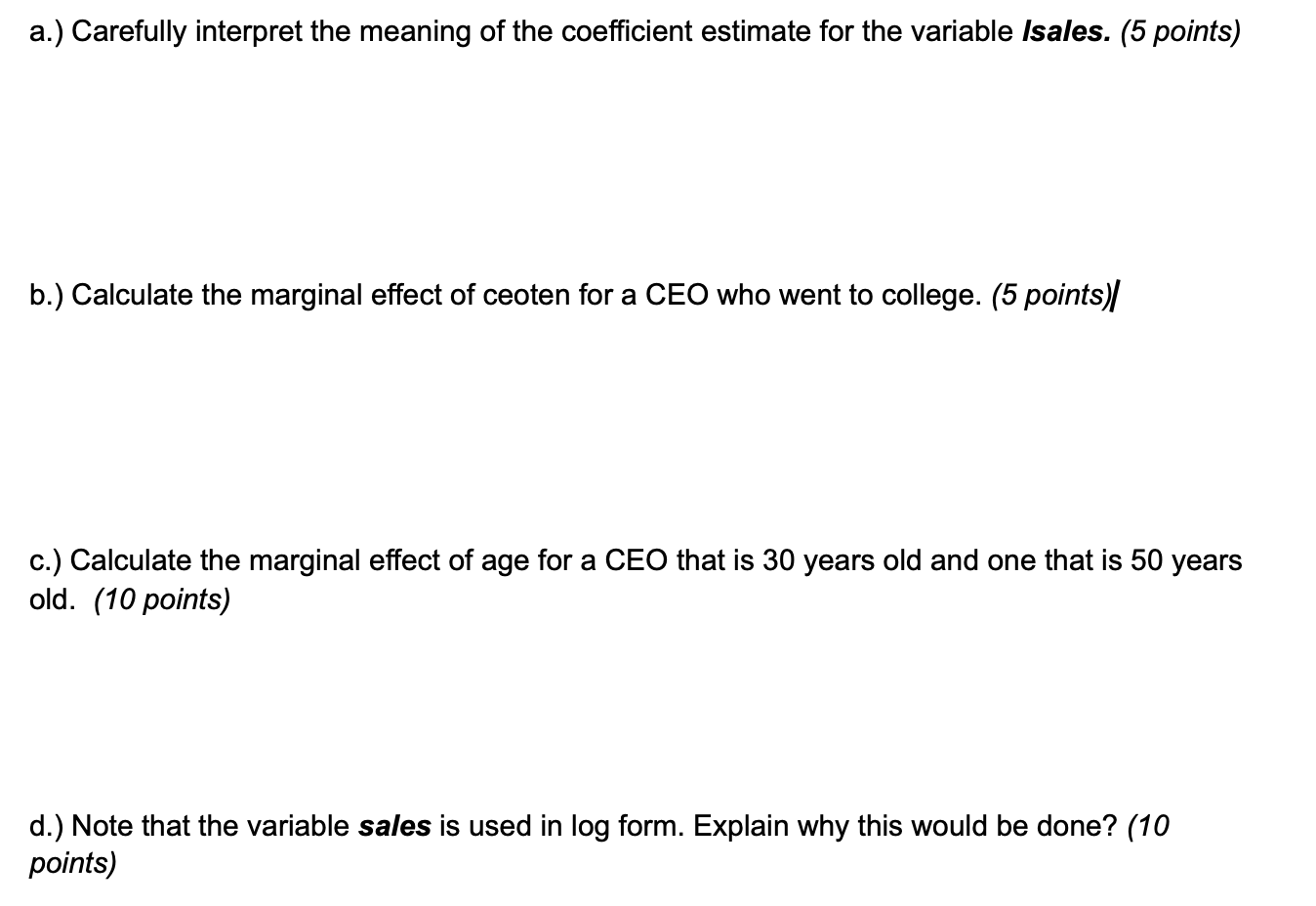 Solved The regression output below shows a model predicting | Chegg.com