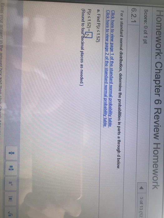 Solved Homework Chapter 6 Review Homework Score 0 Of 1 Pt