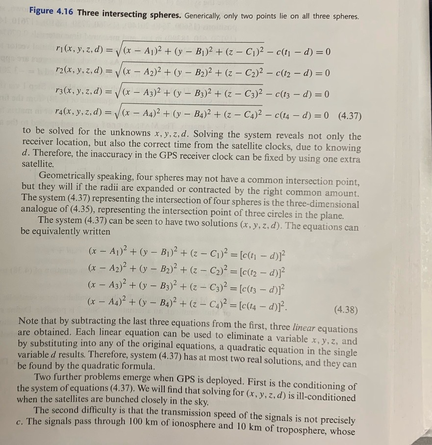 Figure 4.16 Three intersecting spheres. Generically, | Chegg.com