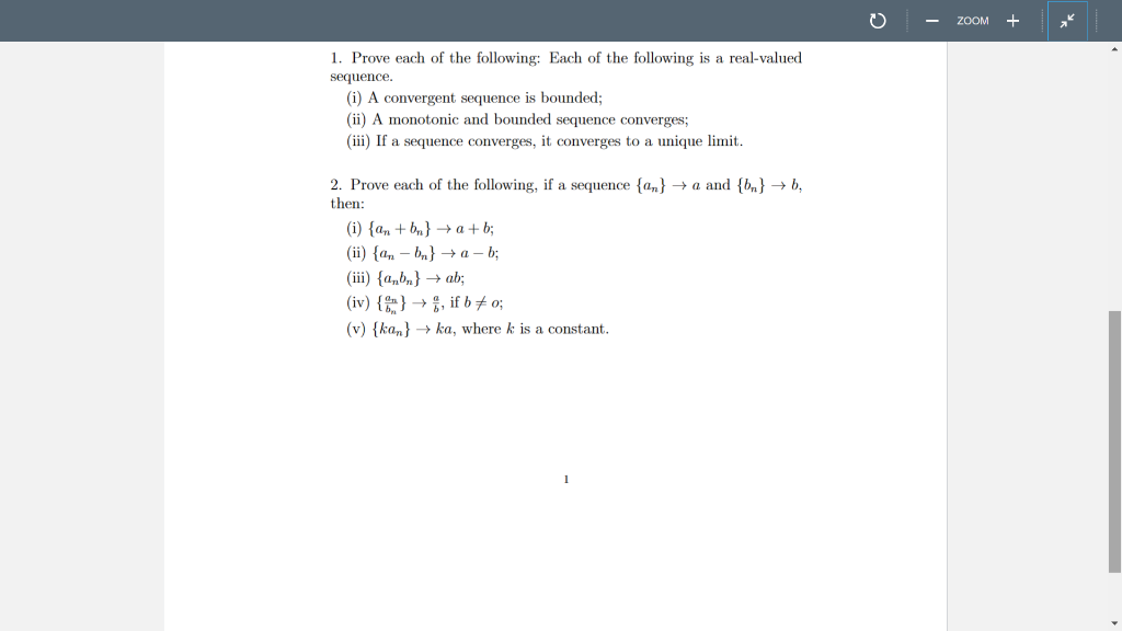 Solved 1. Prove each of the following: Each of the following | Chegg.com