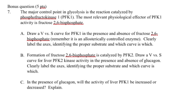 Solved The major control point in glycolysis is the reaction | Chegg.com