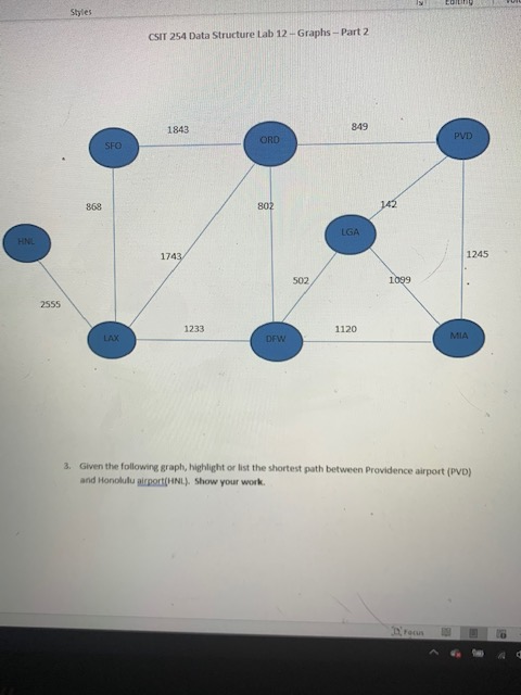 Solved VO vi V3 VA 1. For the graph above, show the vertices | Chegg.com