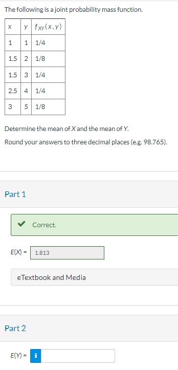 Solved The following is a joint probability mass function. | Chegg.com
