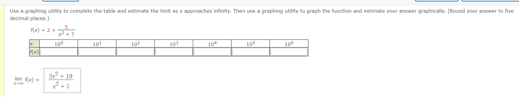 Solved Use a graphing utility to complete the table and | Chegg.com