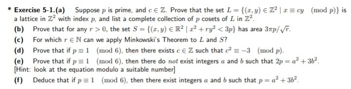 Solved * Exercise 5-1.(a) Suppose p is prime, and C e Z. | Chegg.com
