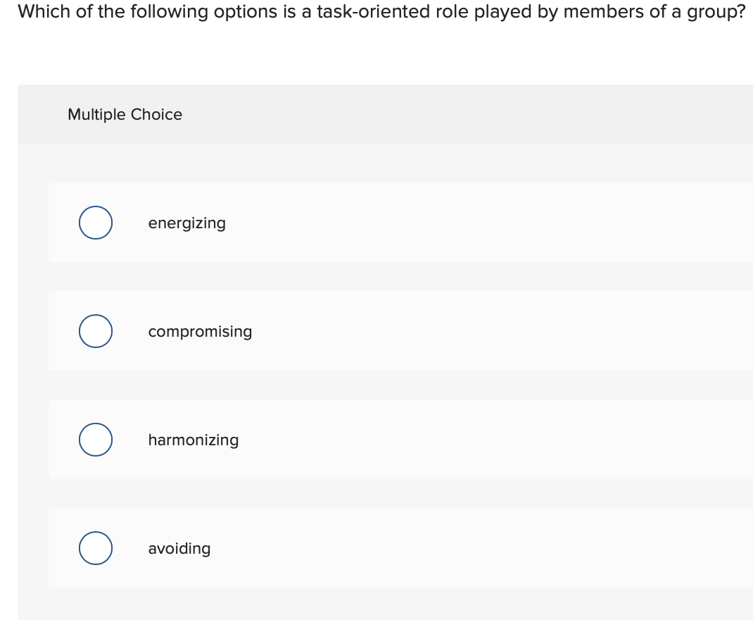 Solved Which of the following options is a task-oriented | Chegg.com