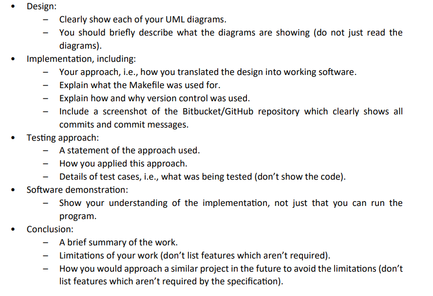 Solved Design:Clearly show each of your UML diagrams.You | Chegg.com
