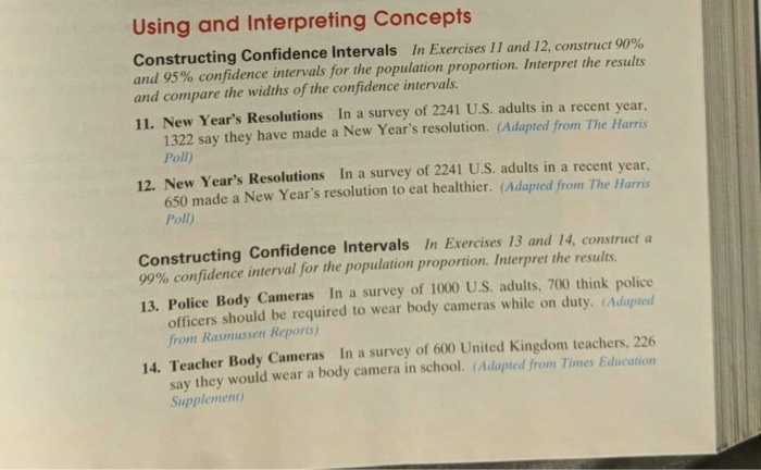 Solved Using and Interpreting Concepts Constructing | Chegg.com