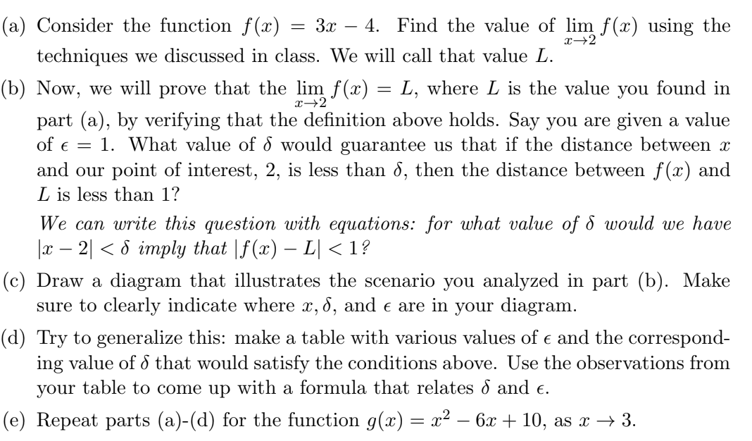 Solved (a) ﻿Consider the function f(x)=3x-4. ﻿Find the value | Chegg.com